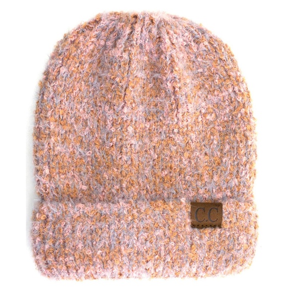 C.C | Accessories | Cc Confetti Multi Tone Color Ribbed Beanie Hat ...